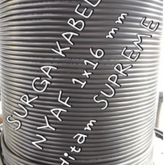Jual NYAF 1x16 mm SUPREME/ kabel tunggal serabut 1 x 16 mm/ NYAF 16 mm/ kabel grounding serabut ...