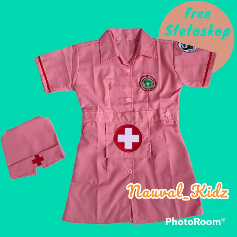 Jual Baju Suster Anak Pink dan Putih ( PMB) Terkeren | Shopee Indonesia