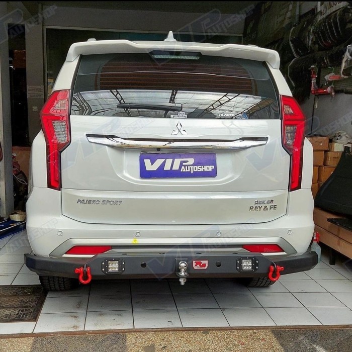 Jual All new PAJERO SPORT Rear bumper bemper guard towing belakang V3 ...