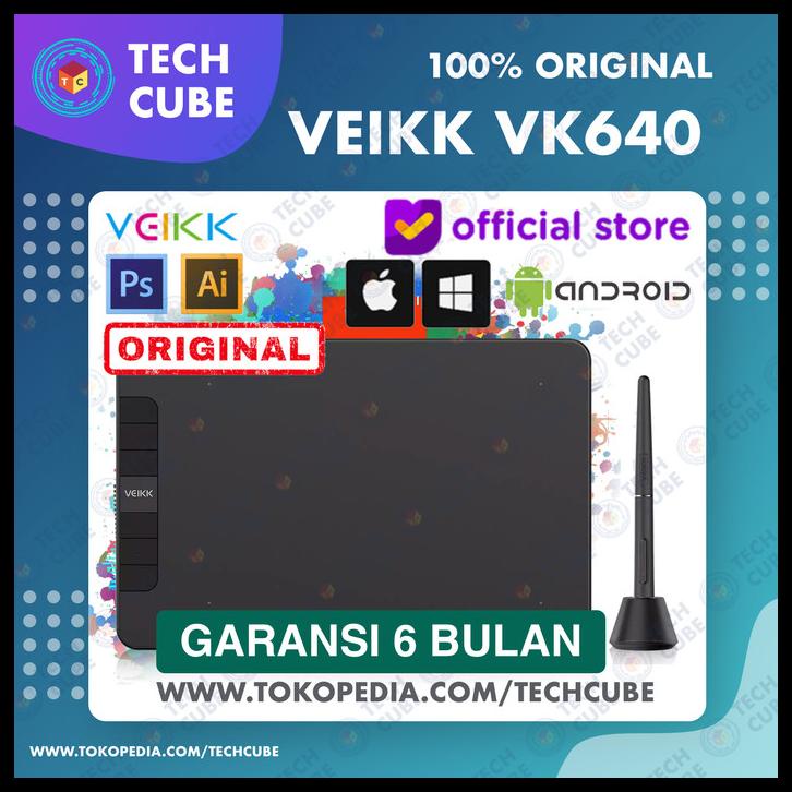 Jual Veikk Vk640 Digital Graphic Drawing Pen Tablet Osu Alter S640 A30 ...