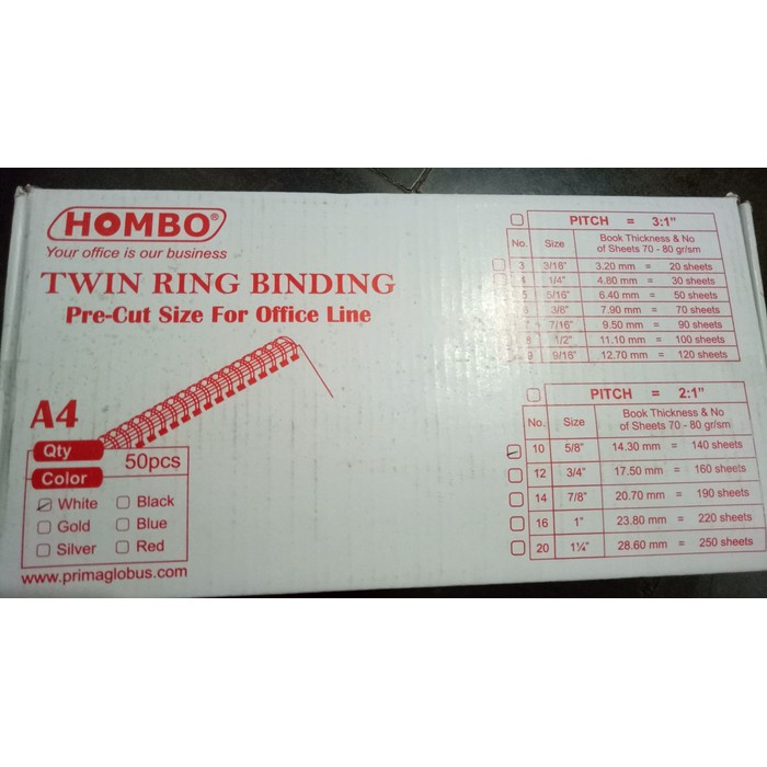Jual Spiral Kawat A4 5/16" (twin ring binding) HOMBO murah ( Dus ) | Shopee Indonesia