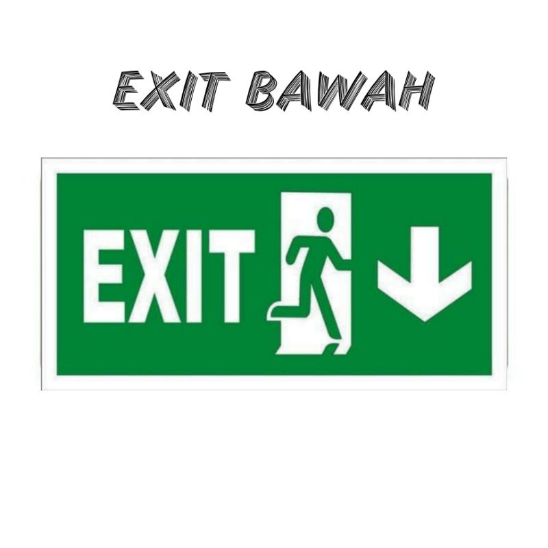 Jual RAMBU GLOW IN THE DARK 30X10 Rambu Fosfor Jalur Evakuasi Sign Rambu Fosfor Petunjuk Jalur ...