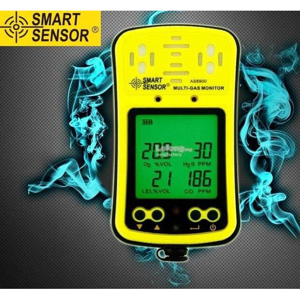 Jual 4 in 1 Gas Monitor Smart Sensor AS8900 O2 CO H2S LEL Detector ...