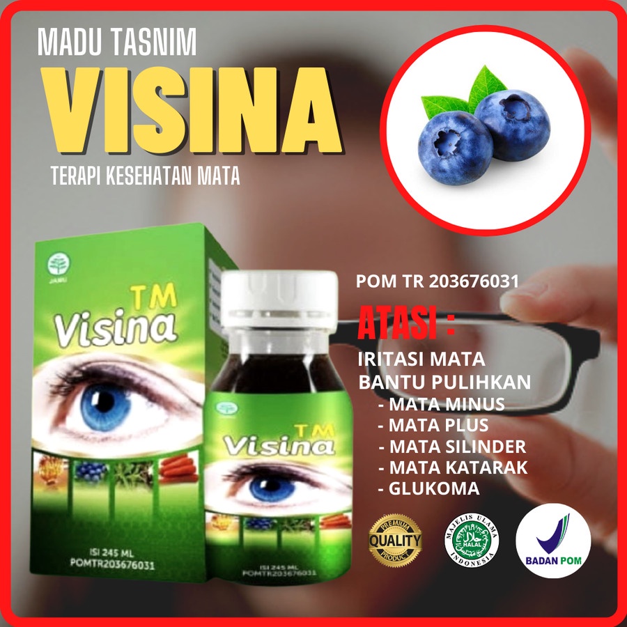 Jual Madu TM VISINA plus Bilberry untuk Kesehatan Mata Iritasi Katarak ...