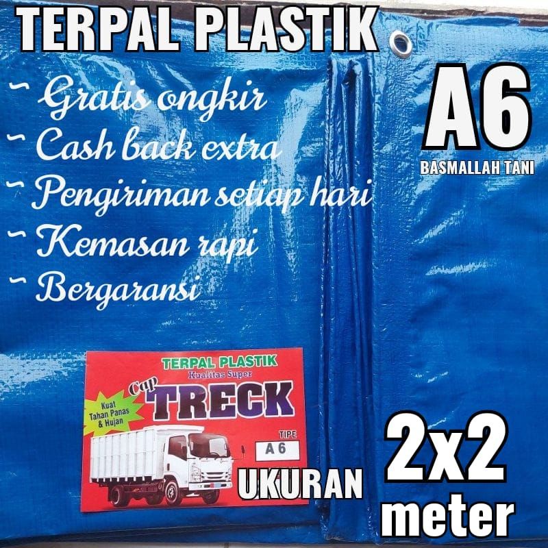 Jual Terpal Plastik A6 Ukuran 2x2 meter merk TRECK | Shopee Indonesia