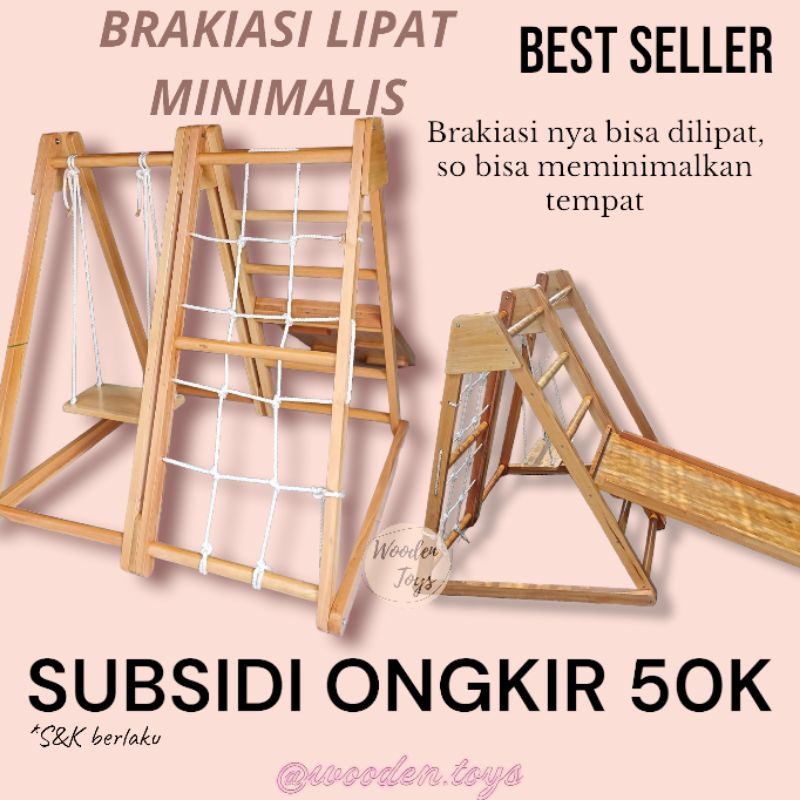 Jual Wooden Toys Brakiasi Lipat Anak Tinggi 1.2m / SUBSIDI ONGKIR 50K ...