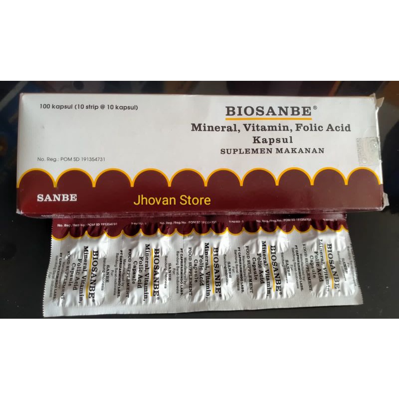 Jual BIOSANBE 10 tablet ~ Membantu memenuhi kebutuhan zat besi dan asam ...