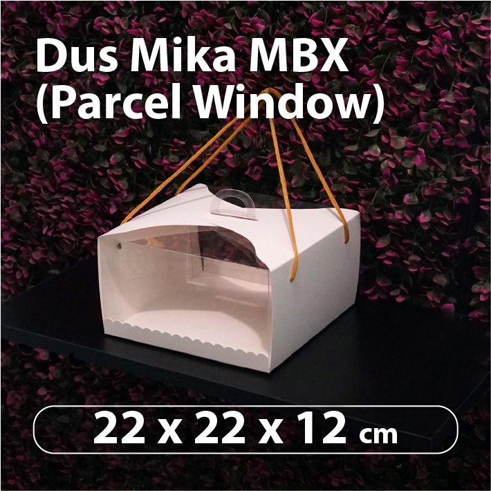 Jual Box Mika MBX 22 x 22 x 12 cm - Dus Parcel Window - Kue Tart ...