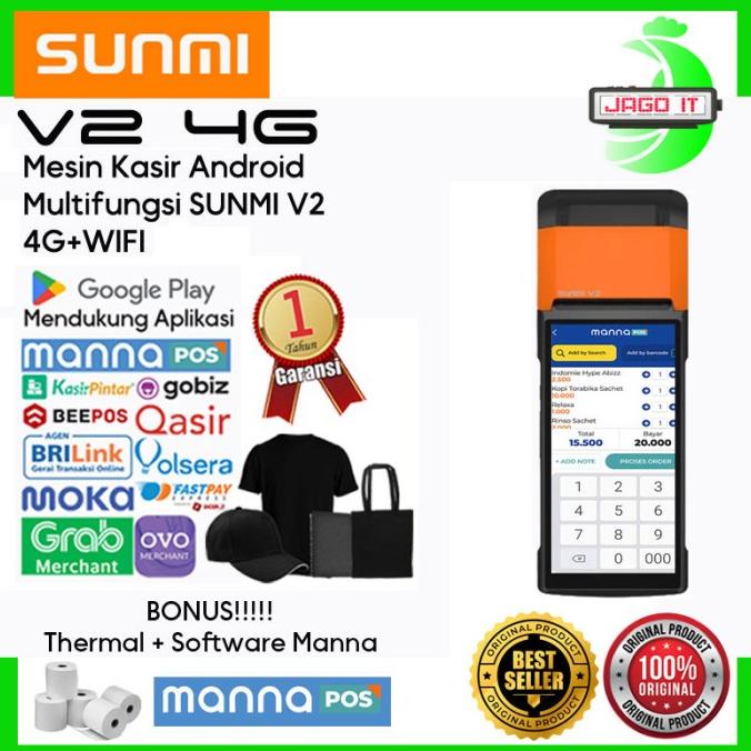 Jual Mesin Kasir Android Multifungsi SUNM V2 4G+WIFI | Shopee Indonesia