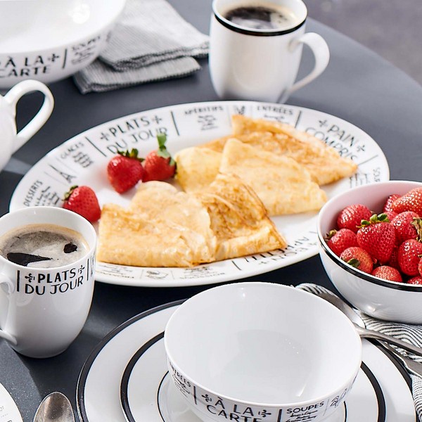 Jual Oval Serving Platter / Piring Saji Besar Oval Keramik Putih 40 x ...