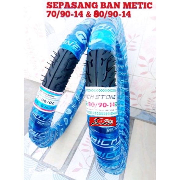 Jual paket hemat sepasang Ban Matik 70/90-14 dan 80/90-14 ban metic ...