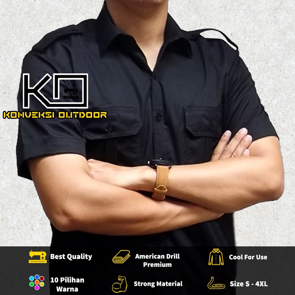 Jual JUMBO 3XL 4XL - BAJU KEMEJA PDL OUTDOOR INDOOR LENGAN PENDEK ...