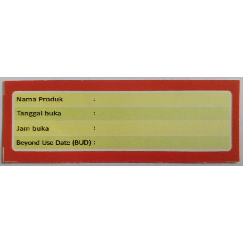 Jual Stiker Label BUD Beyond Use Date Bisa Custom | Shopee Indonesia