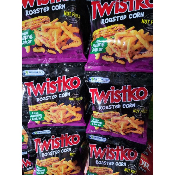 Jual snack jadul Makanan ringan Twistko rasa jagung bakar rencengan isi ...