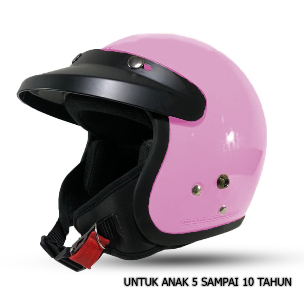 Jual Harga Obral HELM BOGO RETRO ANAK JUNIOR Full Leher Free Kaca UNTUK ANAK USIA 5-10 TAHUN SNI ...