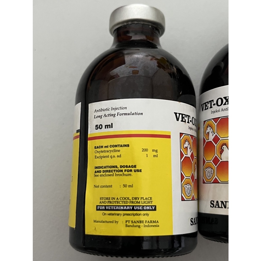Jual Vet Oxy La -Antibiotik Hewan Long Acting Sanbe (Ukuran 100ml dan ...