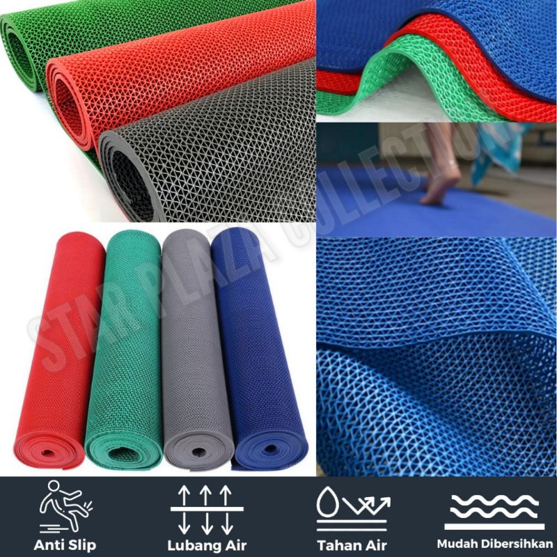 Jual Karpet Keset Karet PVC X-TYPE / S TYPE Mat / Keset Jaring Tebal ...