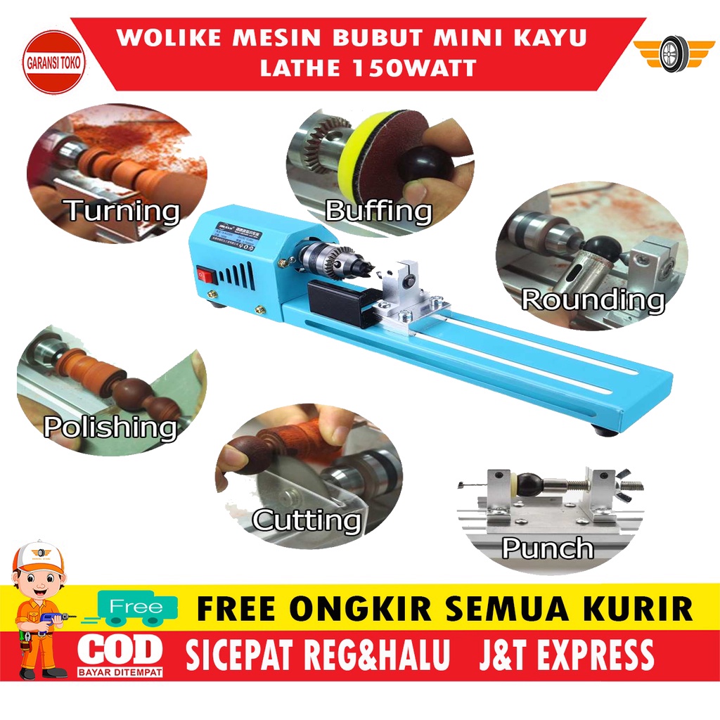 Jual Mesin Bubut Kayu Mini Khusus Kayu Alat Pertukangan Kayu DIY ...