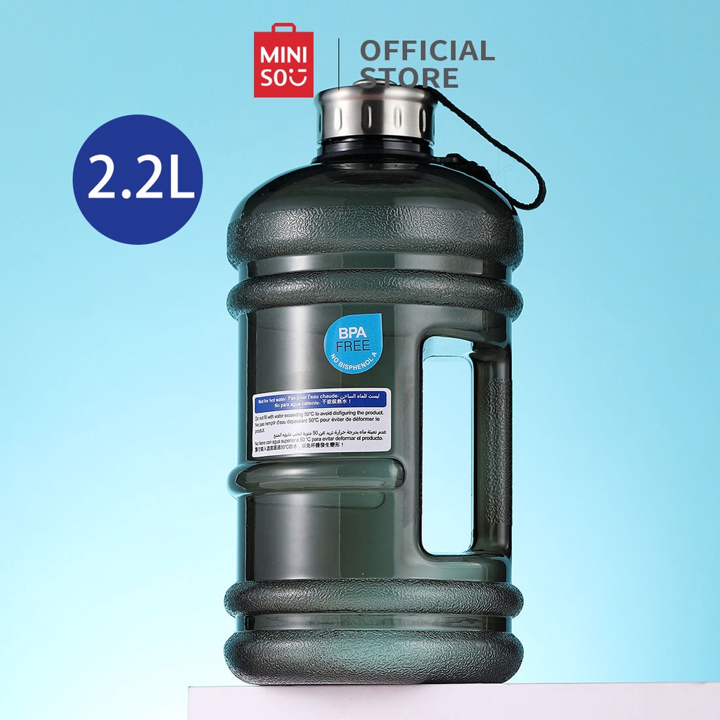 Jual MINISO Botol Minum Plastic 2.2L Kapasitas Super Besar Botol BPA ...