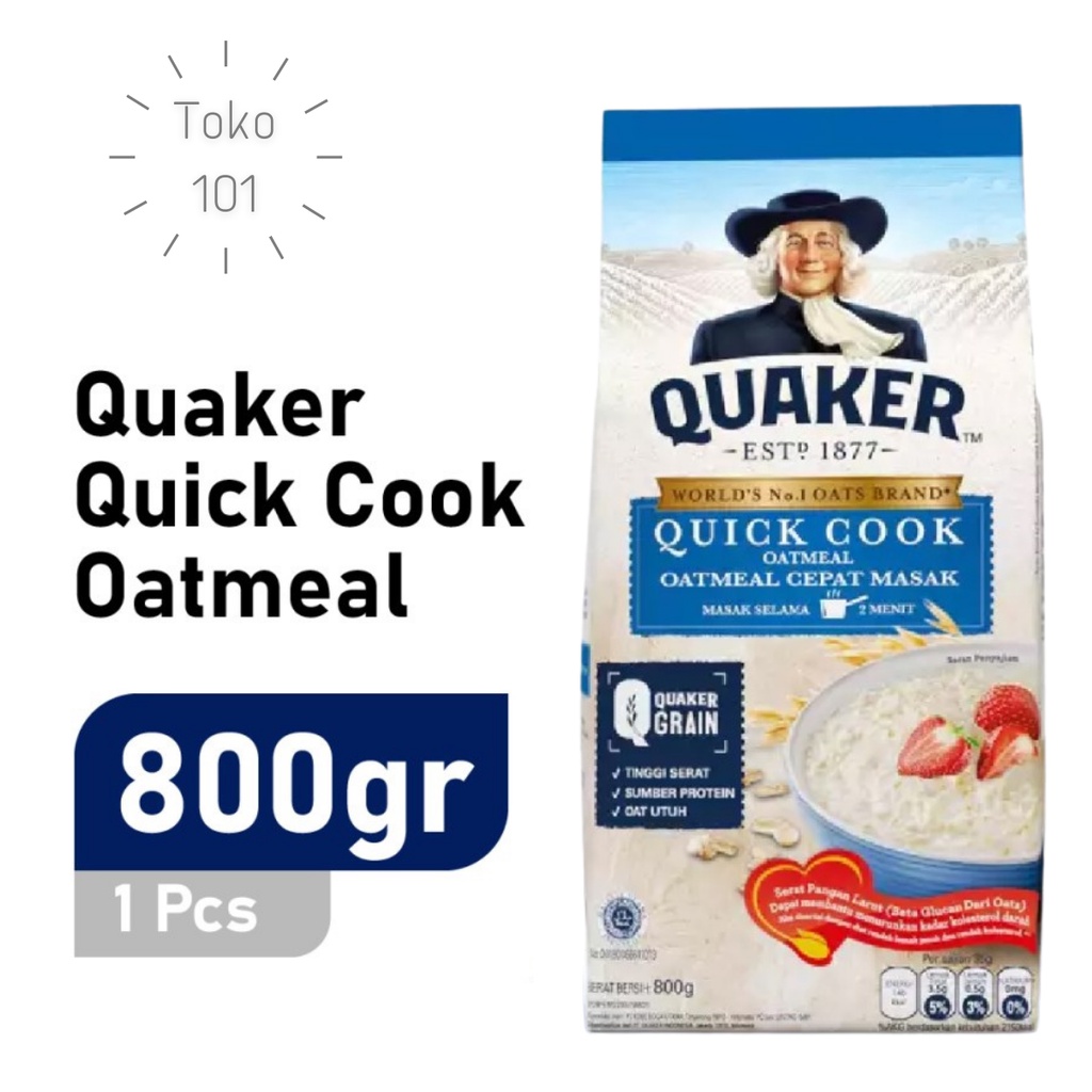 Jual Quaker Quick Cooking Oatmeal 800gr | Shopee Indonesia