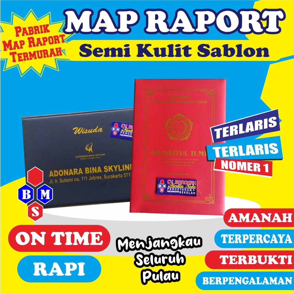 Jual MAP RAPORT K13 / MAP IJAZAH / MAP SEMI KULIT SABLON (CUSTOM ...