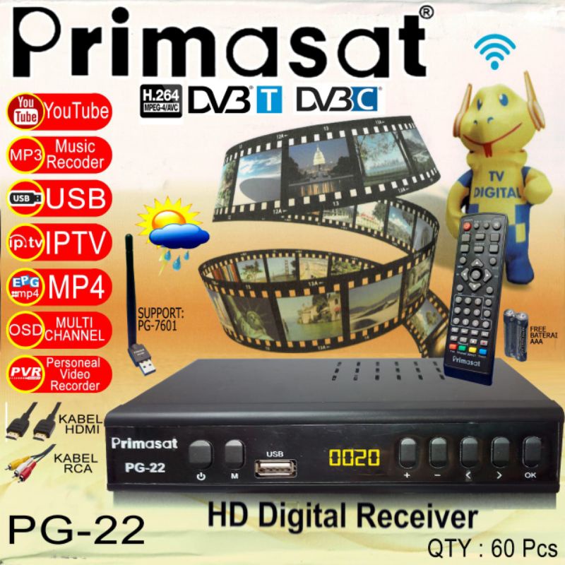 Jual STB Primasat + Kabel HDMI | Shopee Indonesia
