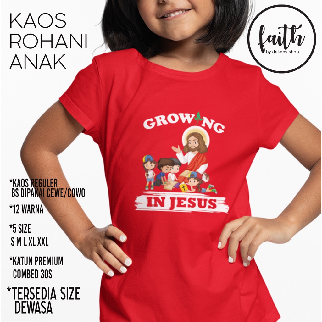 Jual KAOS ROHANI ANAK / KAOS JESUS / KAOS CHILDREN OF GOD / KAOS NATAL ...