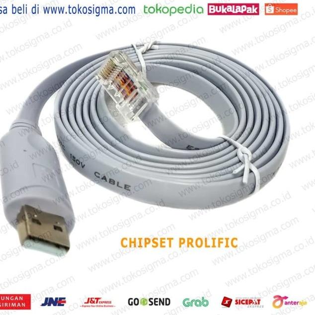 Jual USB RS232 TO RJ45 KABEL CONSOLE UNTUK CISCO HUAWEI ROUTER FLAT RJ ...