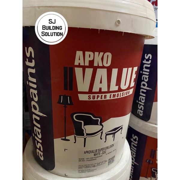 Jual CAT TEMBOK ASIAN PAINTS VALUE SUPER EMULSION 5KG 5 KG | Shopee ...