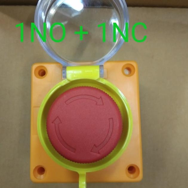 Jual TOMBOL EMERGENCY STOP + BOX + COVER LOCK 1NO + 1NC DURURAT PUSH ...