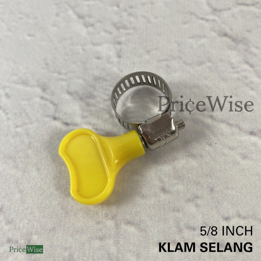 Jual Klam Selang 5/8" Gagang PVC / Klem Clam Selang / Hose Pipe Clamp ...