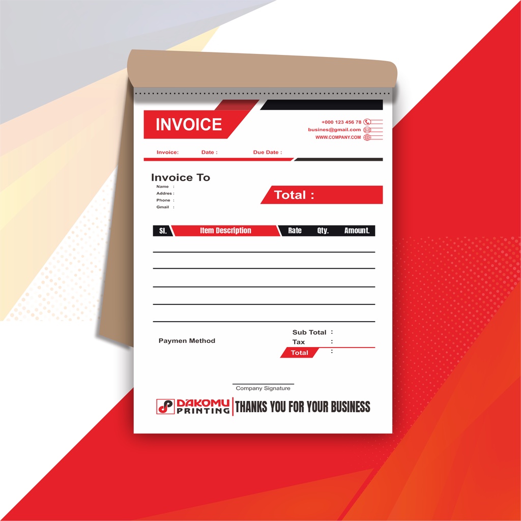 Jual CETAK INVOICE CUSTOM, NOTA, KWITANSI SURAT JALAN 10,5 X 16 CM ...