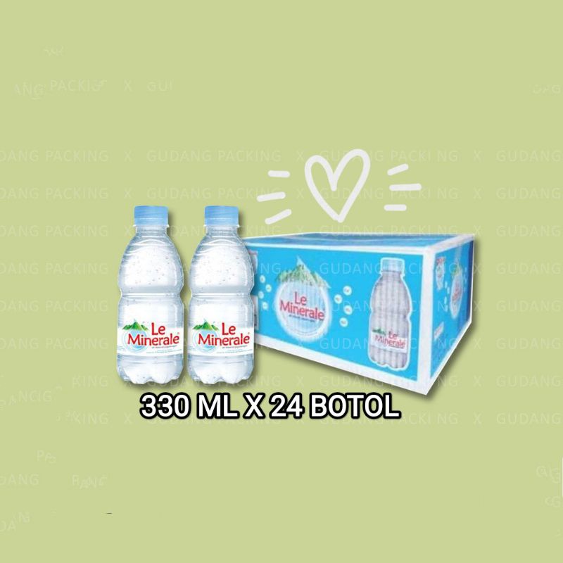 Jual LE MINERALE AIR MINUM KEMASAN BOTOL 330 ML X 24 - 1 DUS | Shopee Indonesia