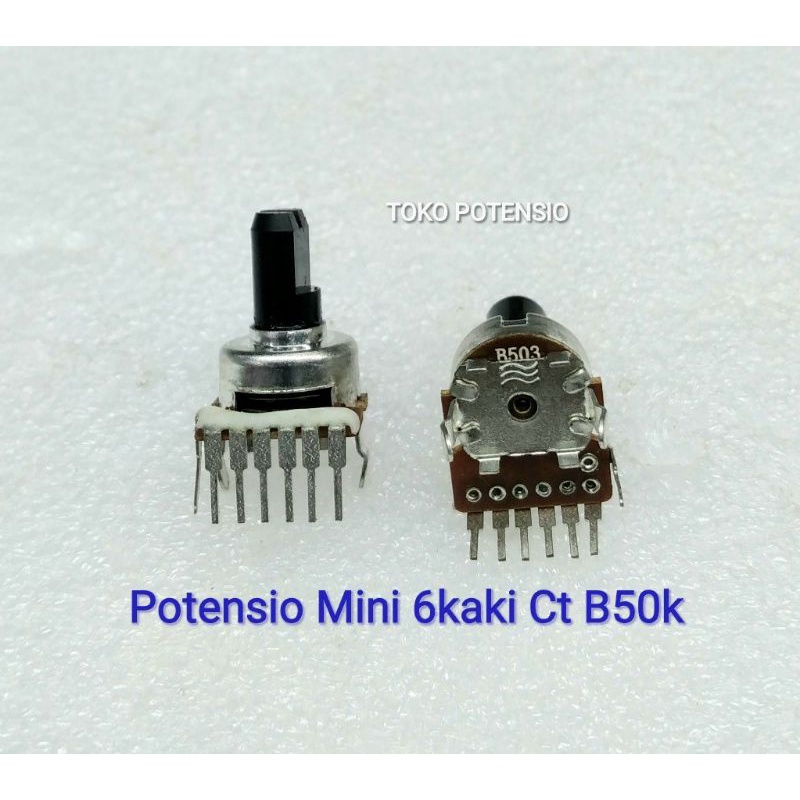Jual POTENSIO BULAT MINI B50K 6KAKI CT | Shopee Indonesia