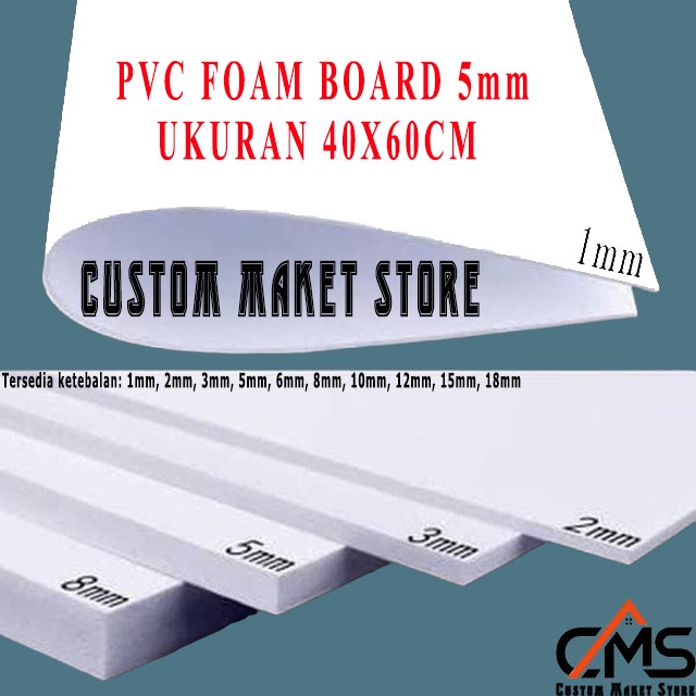 Jual PVC BOARD / PVC FOAM BOARD 5MM 40X60CM | Shopee Indonesia