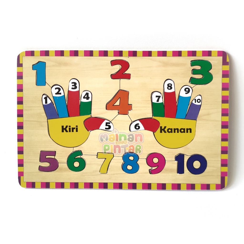 Jual Puzzle Kayu Bongkar Pasang Gambar Jari Angka Sertifikat SNI ...