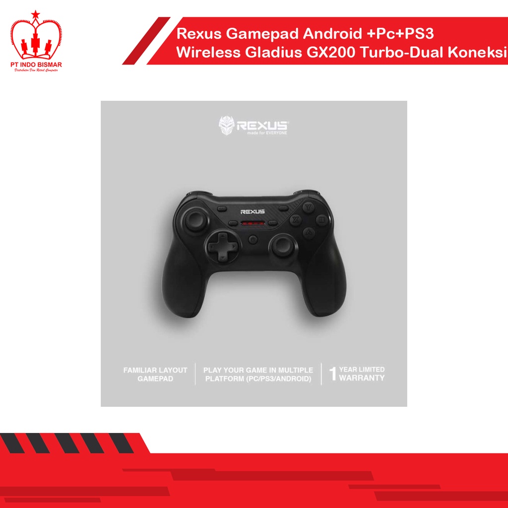 Jual Rexus Gamepad Android Pc Ps3 Wireless Gladius Gx200 Turbo Dual