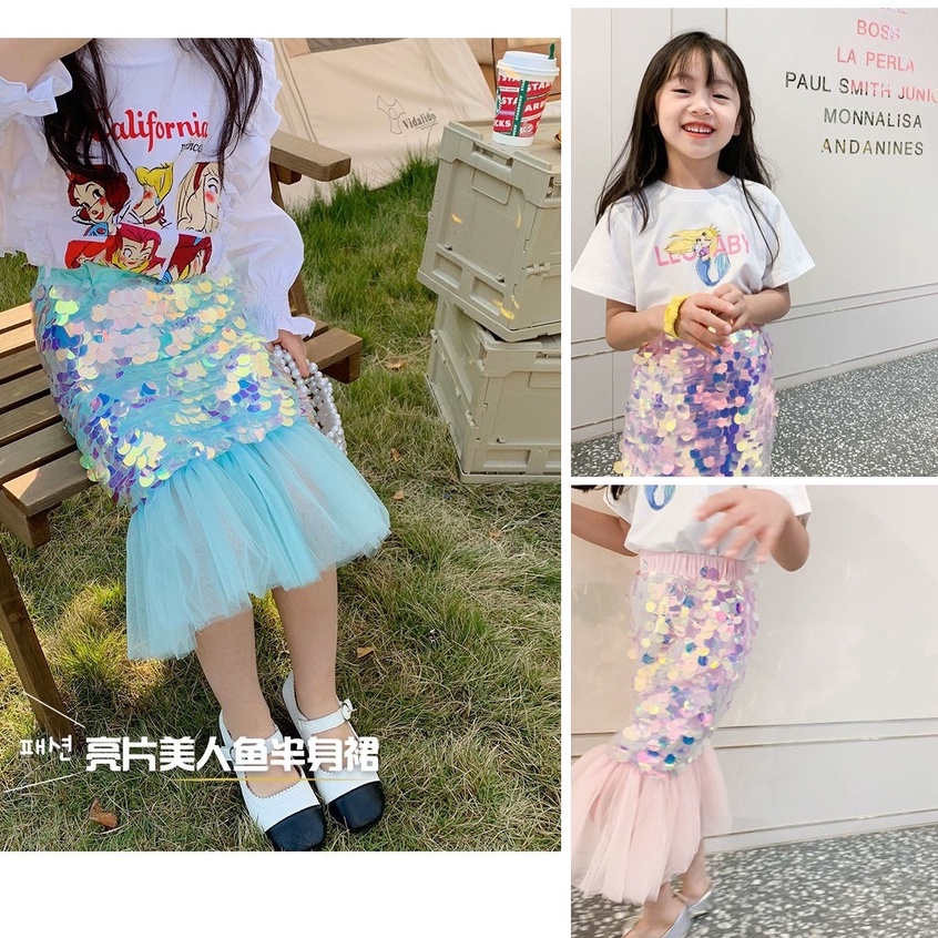 Jual BAWAHAN ROK ANAK PEREMPUAN ROK PANJANG MODEL MERMAID PREMIUM 668 ...