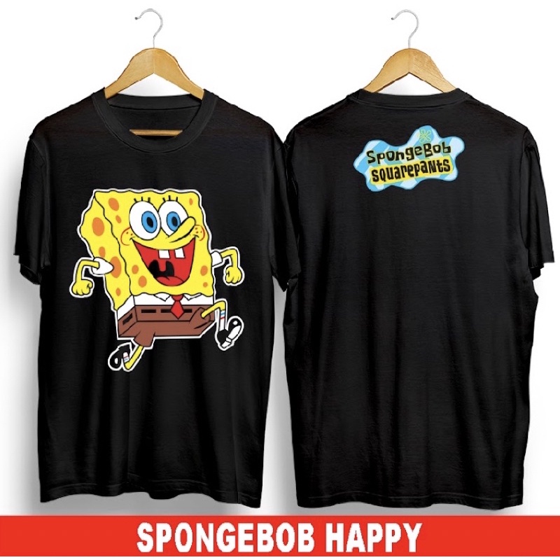 Jual T-shirt Kaos/Baju Distro Original Baju Spongebob Happy | Shopee ...