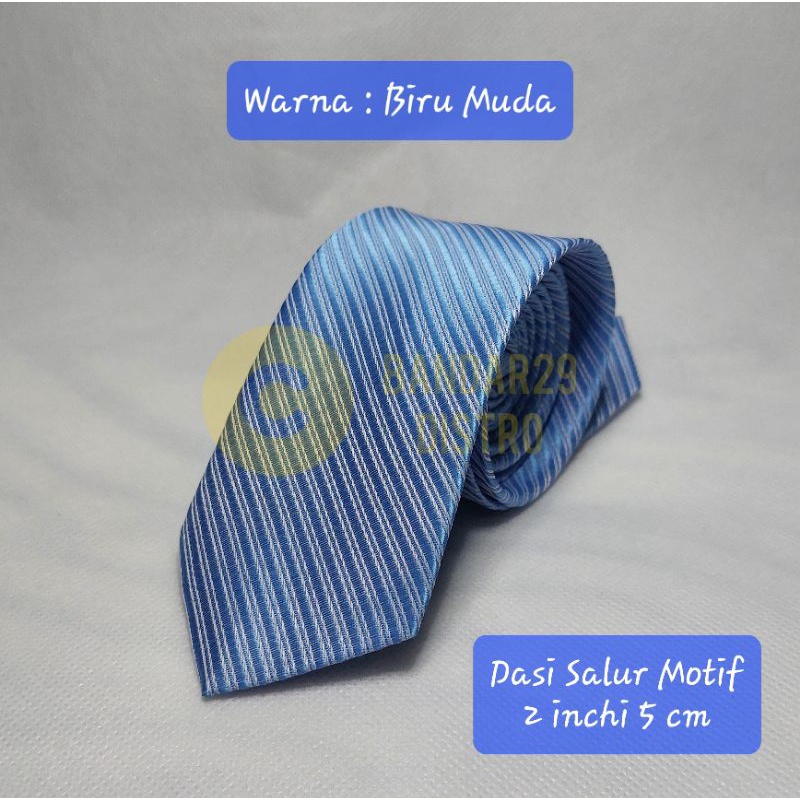 Jual Dasi Pria Panjang Motif Salur Lebar 2 inchi (5 cm ) - Warna Biru ...