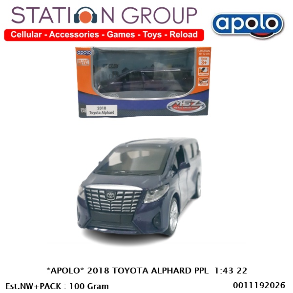 Jual APOLO 2018 TOYOTA ALPHARD PURPLE 1-43 22 - DIECAST | Shopee Indonesia
