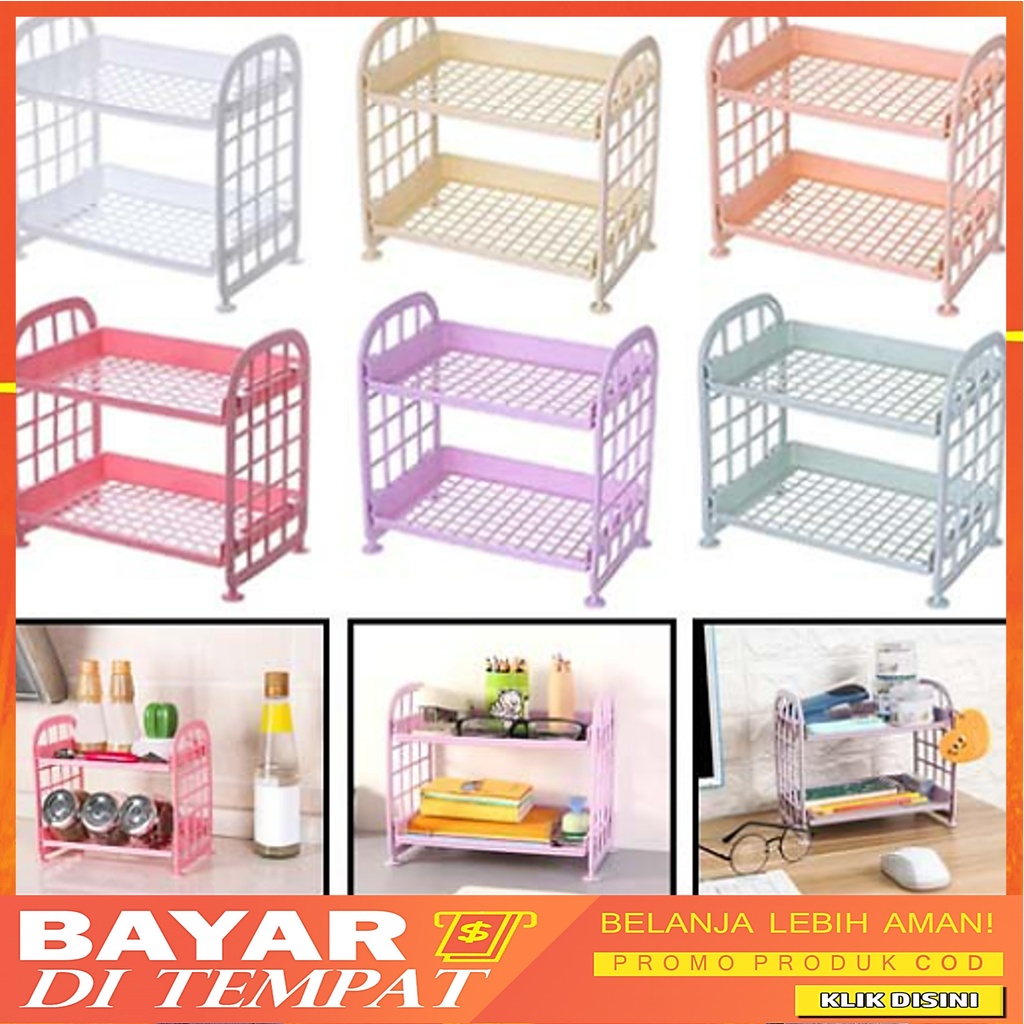 Jual Rak Plastik Polos Mini 2 Susun Rak Dapur/Kosmetik | Shopee Indonesia
