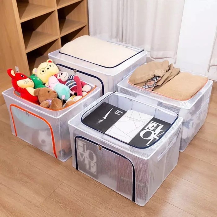 Jual STORAGE BOX MULTIFUNGSI 24L MOTIF TRANSPARAN /TEMPAT PENYIMPANAN ...
