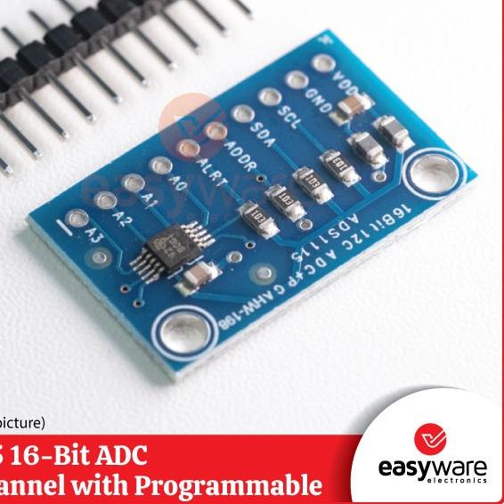 Jual ADS1115 16 BIT I2C ADC 4 CHANNEL ANALOG TO DIGITAL MODULE | Shopee Indonesia