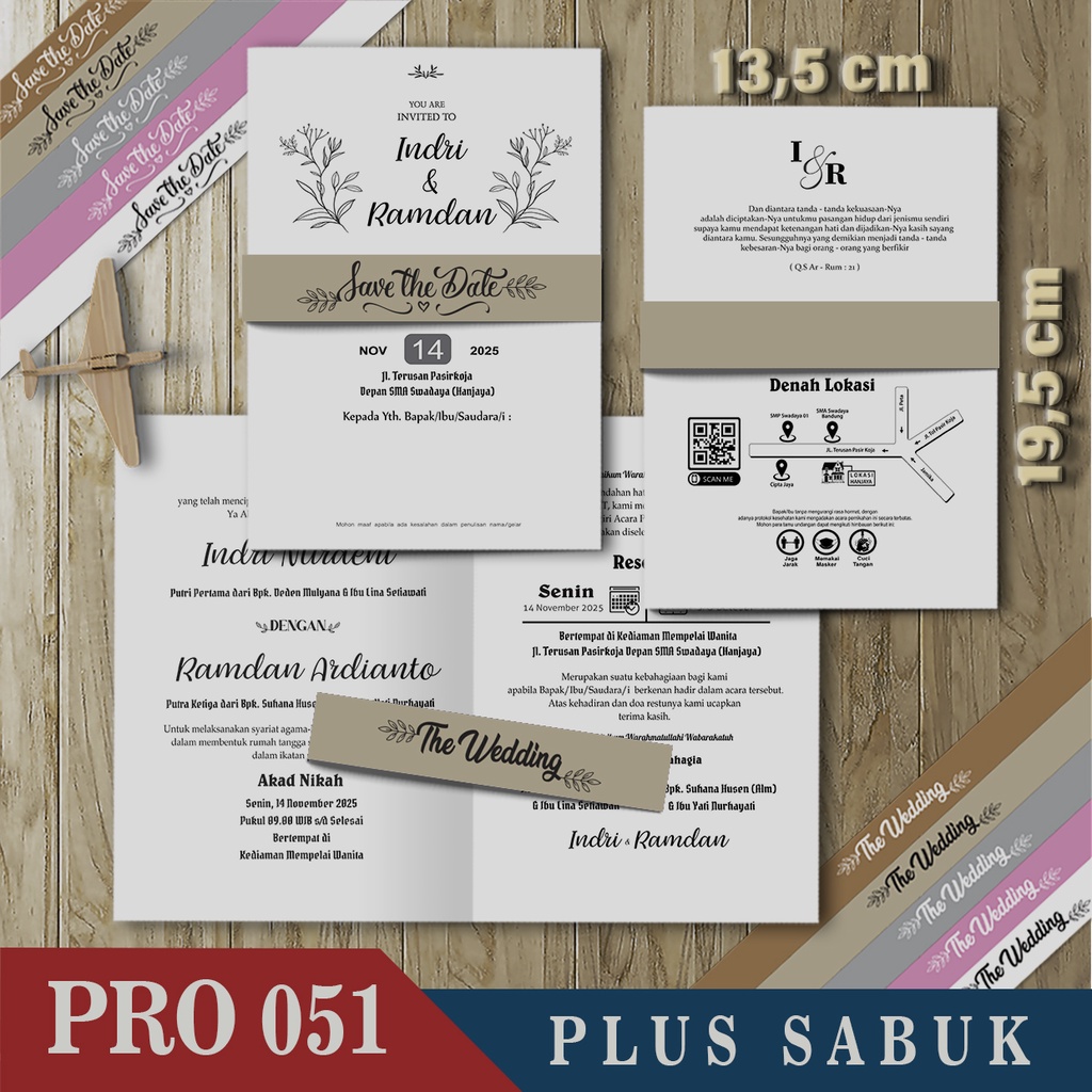 Jual Pro 151 Lipat 2 Plus Sabuk - Cetak Undangan Color / Berwarna ...