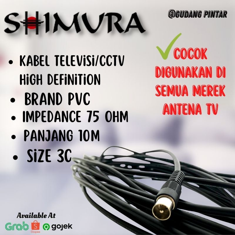 Jual Kabel Antena Shimura Televisi 10 meter | Shopee Indonesia