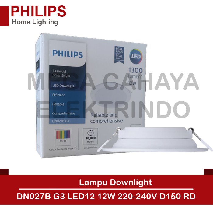 Jual PHILIPS LED Downlight DN027B G3 LED12 - 12W - 6 Inch | Shopee Indonesia