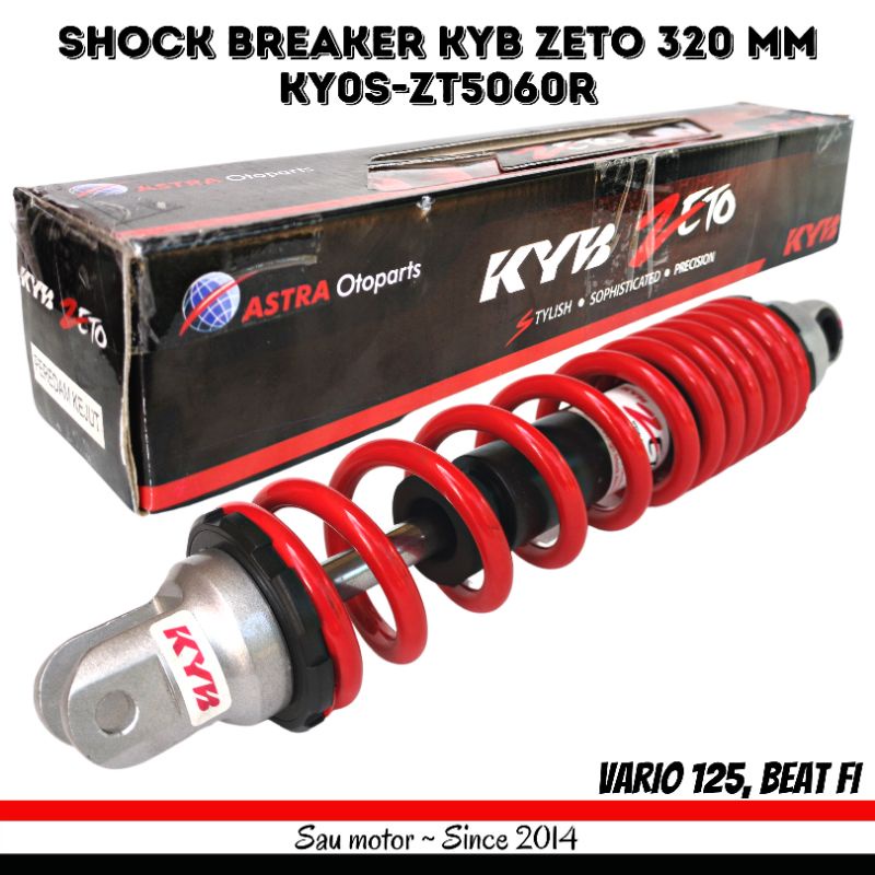 Jual Saumotor Shock Breaker Kyb Kayaba Zeto 320 Mm Zt5060 Vario 125 Beat Fi Merah Original ...