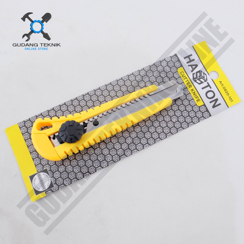 Jual Pisau Cutter Handle Plastik 18mm 0820-101 HASSTON / Cutter Knife Plastik 18 mm 0820 101 ...