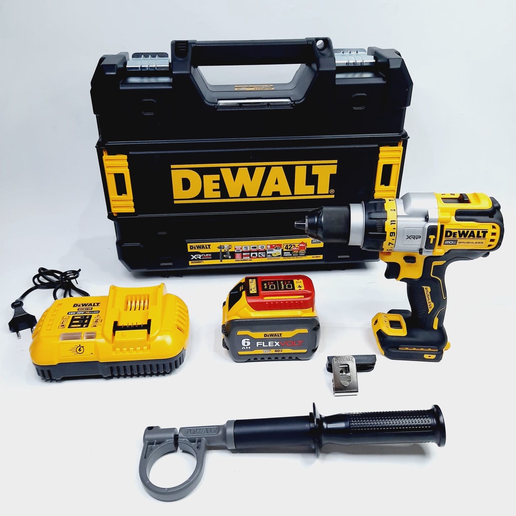 Jual Dewalt DCD999T1 Cordless Hammer Drill Bor Baterai 20V DCD 999 ...